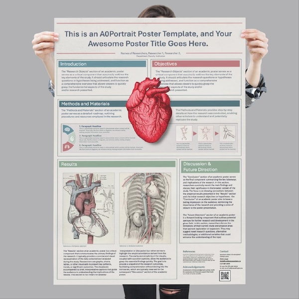Scientific Poster Template Portrait - Etsy