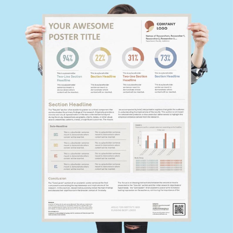 A0 Academic/research Poster Powerpoint Template | A0 Portrait | Digital ...