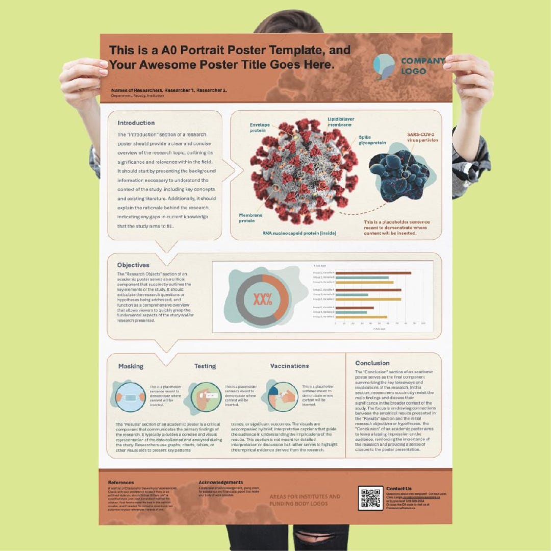 A0 Academic/research Poster Powerpoint Template | A0 Portrait | Digital ...