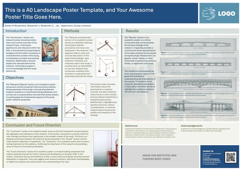 A0 Landscape Academic/research Poster Powerpoint (PPTX) Template ...