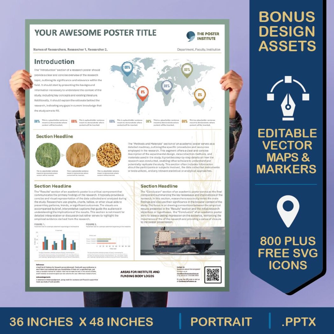 36" X 48" Academic/research Poster Powerpoint Template | Digital ...