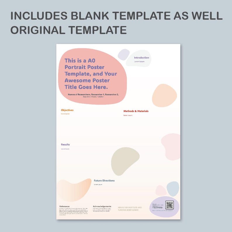 A0 Academic/research Poster Powerpoint Template | A0 Portrait | Digital ...