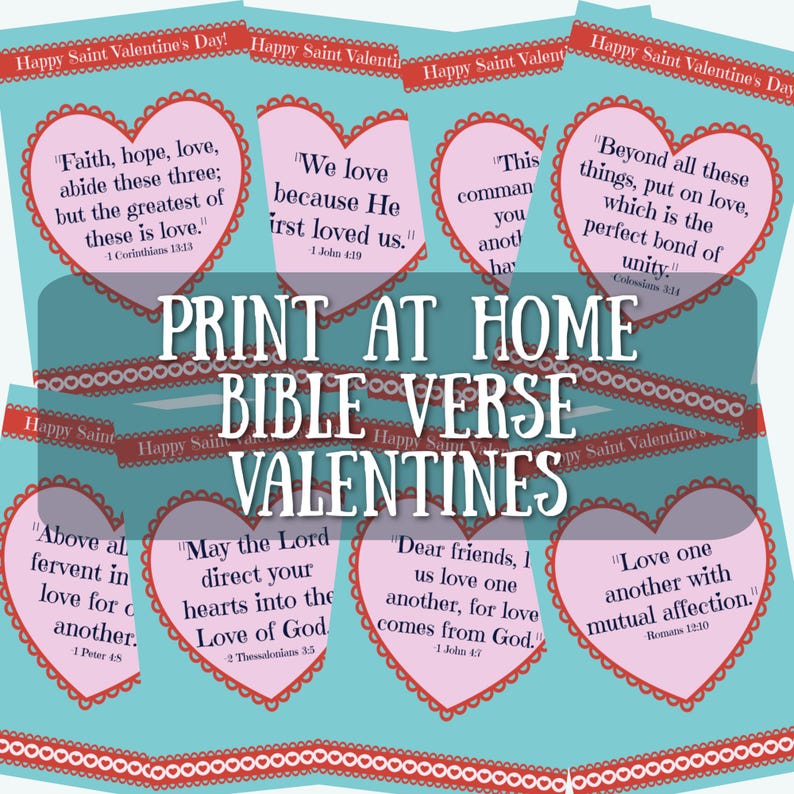 Bible Verse Valentines for Saint Valentines Day With Bible Verses for ...