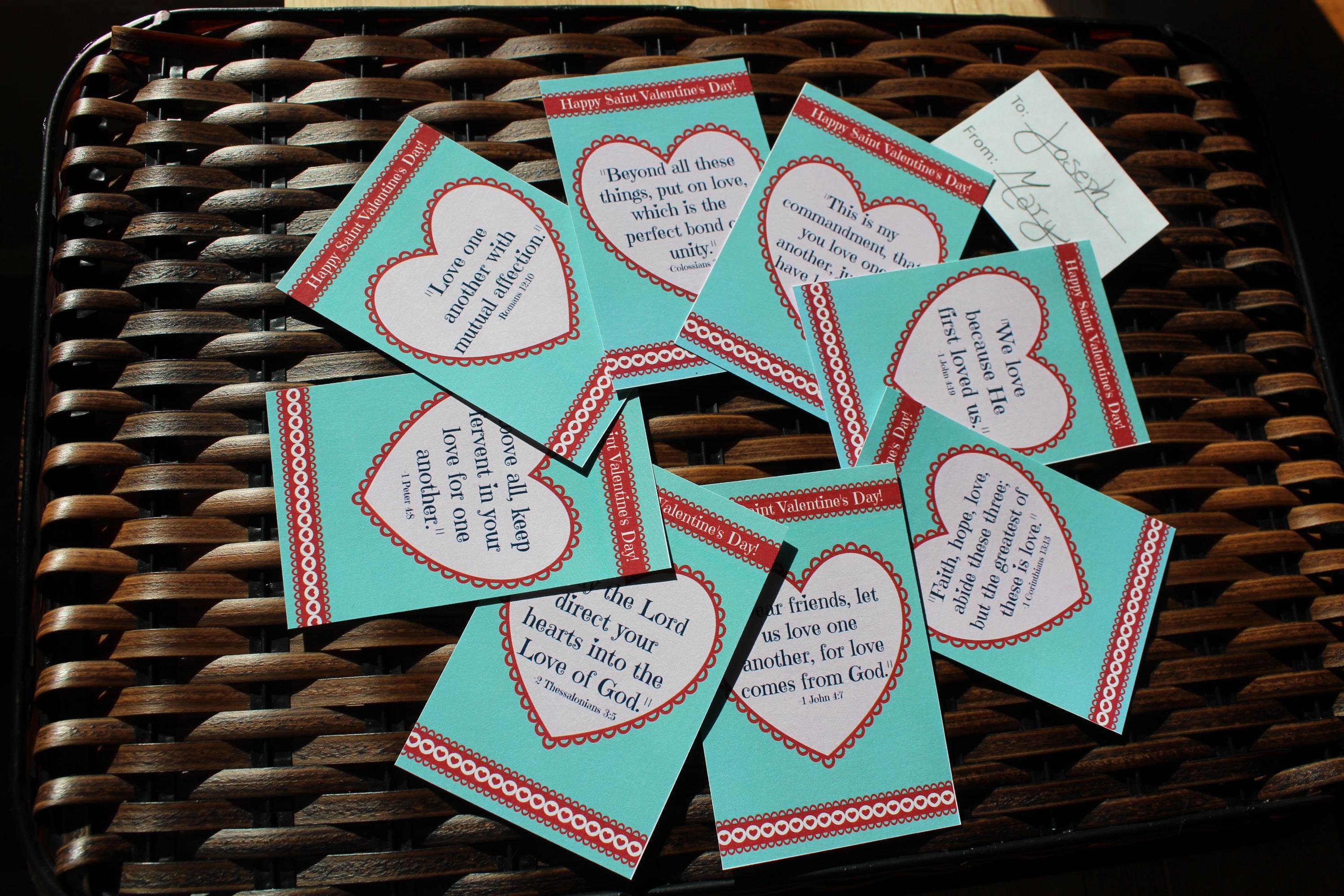 Bible Verse Valentines for Saint Valentines Day With Bible Verses for ...