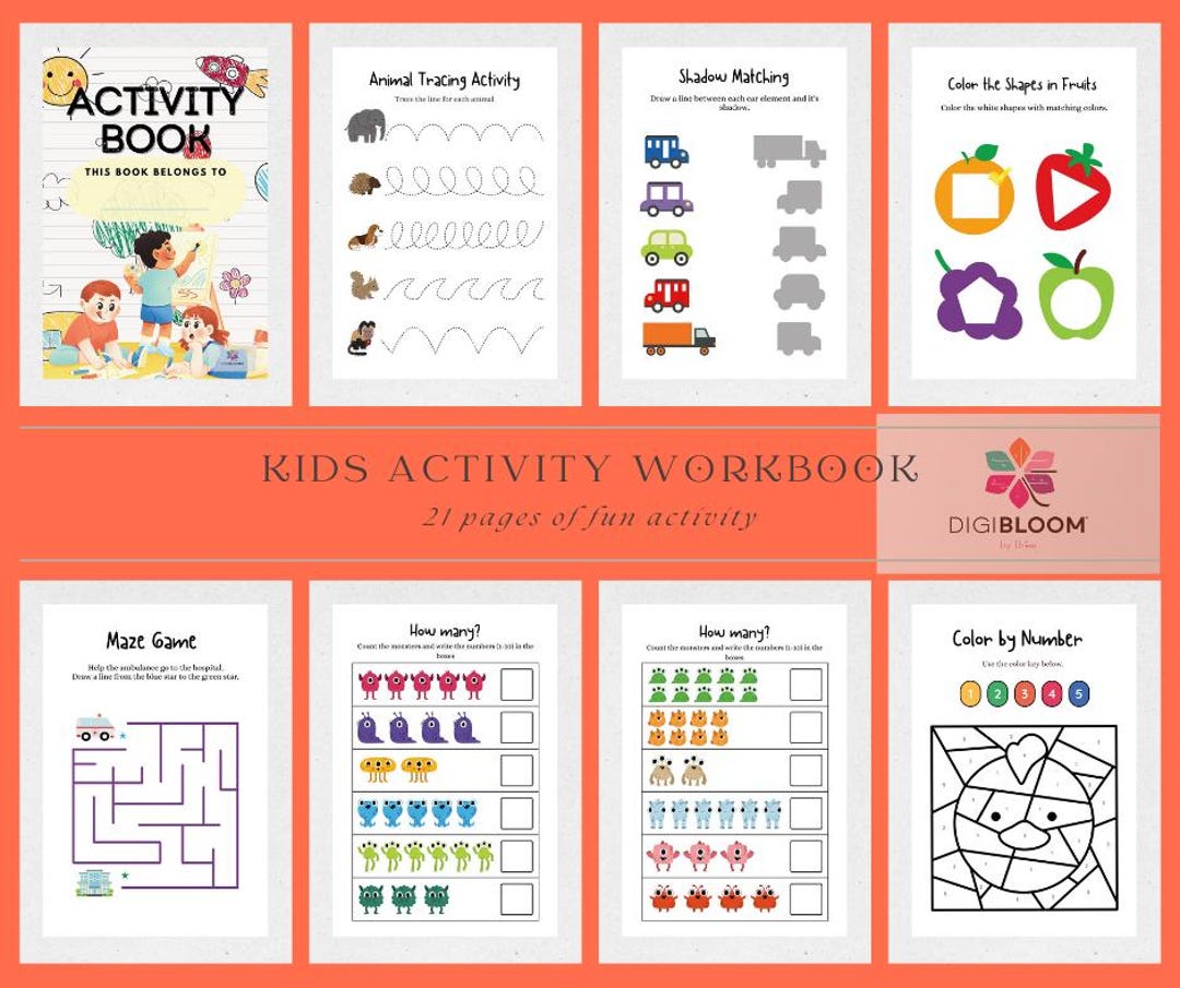 Kids Printable Activity Book | Educational Worksheets | Fun Games ...