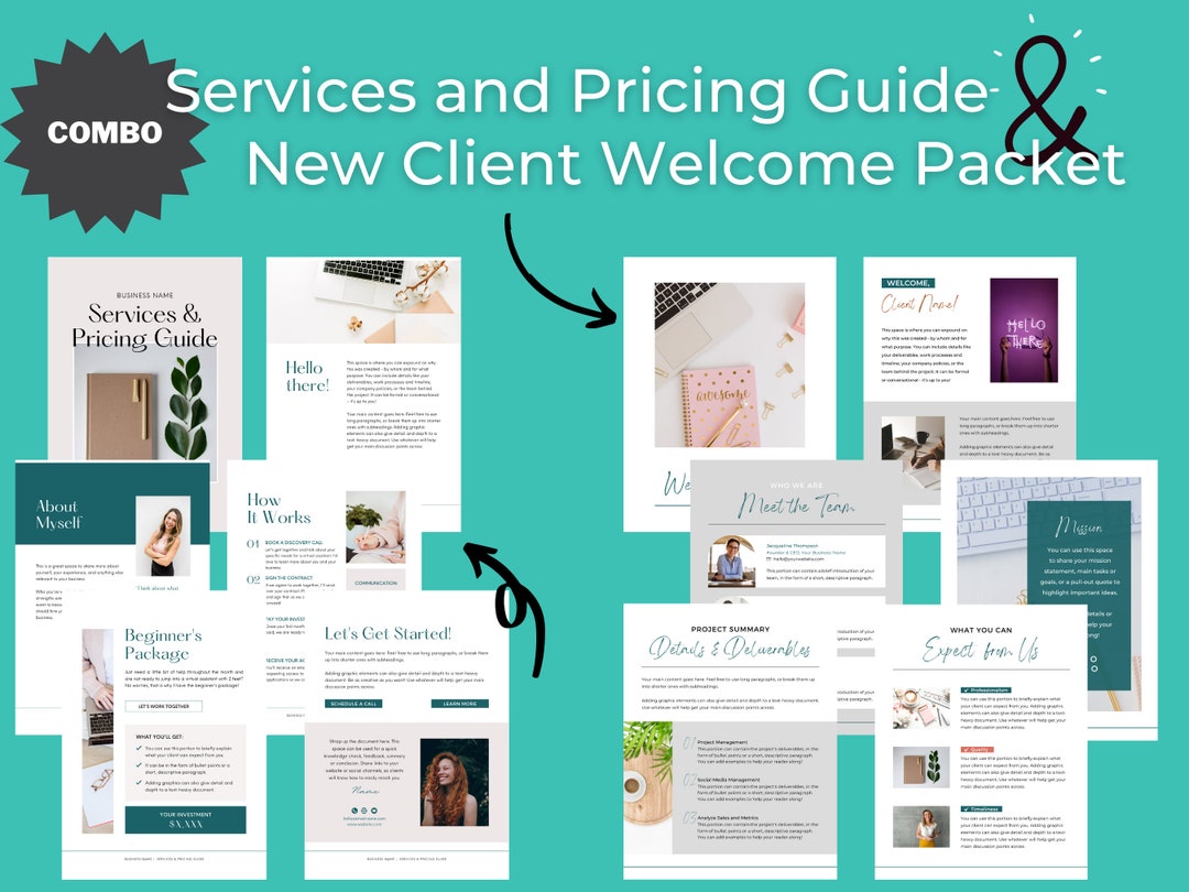 Combo Client Welcome Packet and Services and Pricing Guide, Portfolio ...