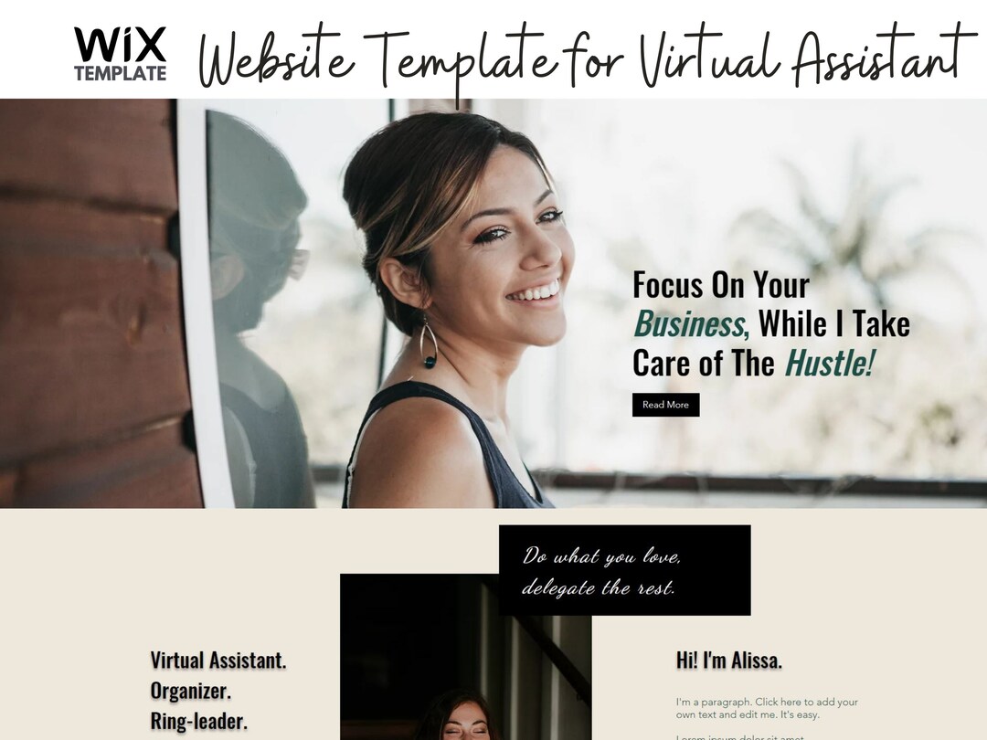 Virtual Assistant Website Template, Wix Template, Online Coach ...