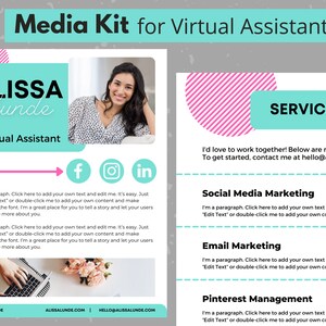 Media Kit, Virtual Assistant Media Kit, Services Media Kit, Online ...