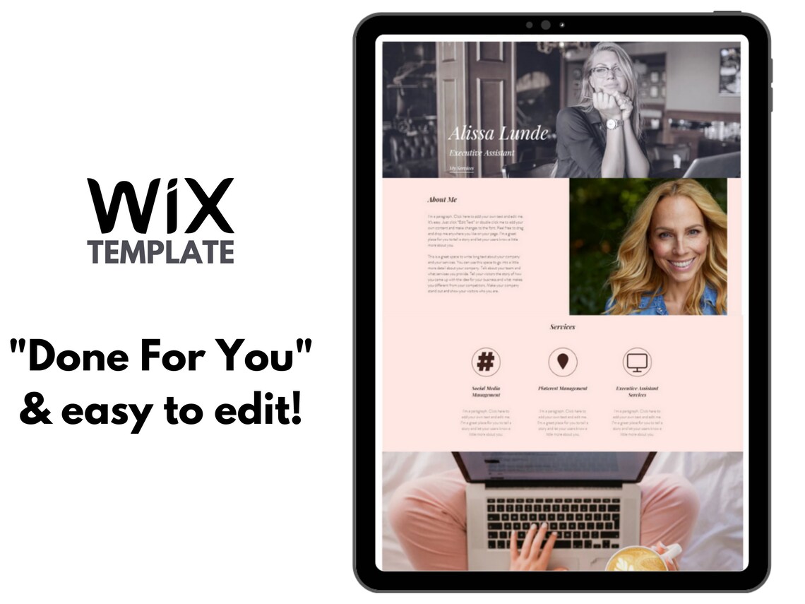 WIX Template Wix Template Coach Wix Template Virtual - Etsy