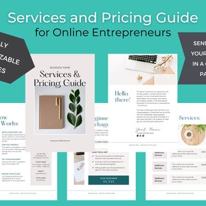 Services and Pricing Guide, Portfolio Template, Pricing Template ...