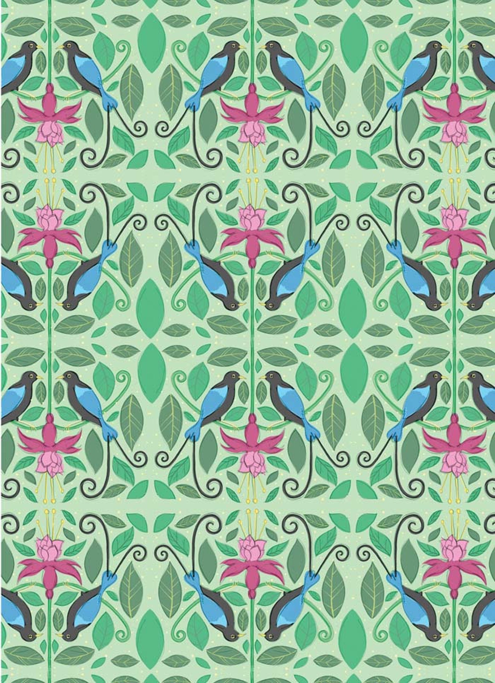 Bird Gift Wrap Recycled Gift Wrap Bird Wrapping Paper - Etsy UK