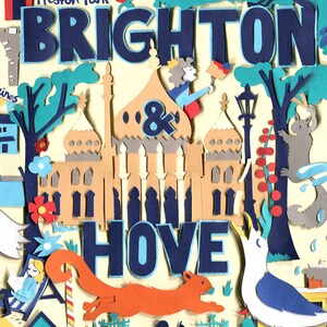 Brighton & Hove Map - Brighton Illustration - Brighton Art ...