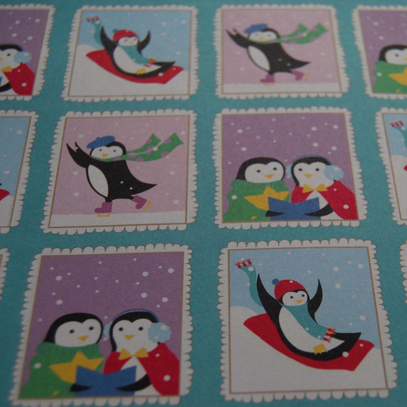 Penguin Wrapping Paper Christmas Wrapping Paper Penguin | Etsy