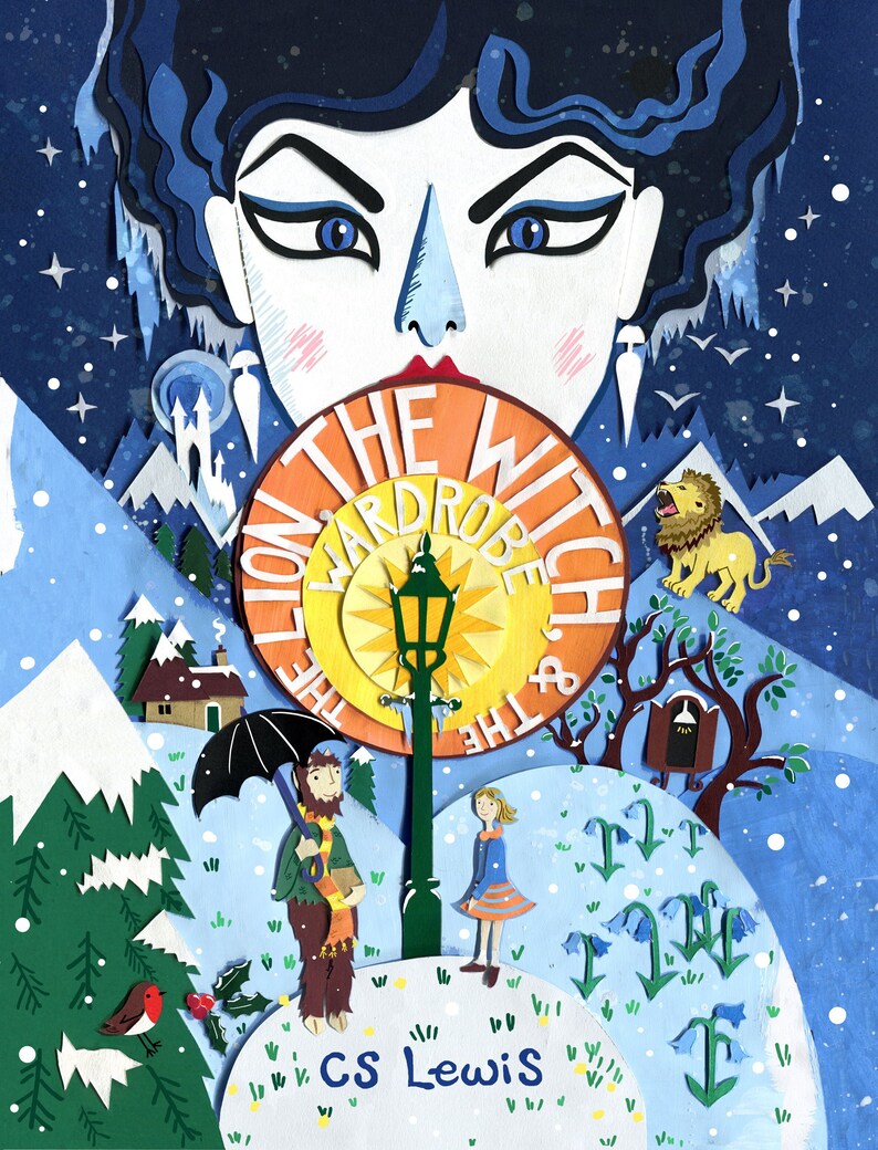 The Lion the Witch & the Wardrobe Print CS Lewis Print - Etsy UK
