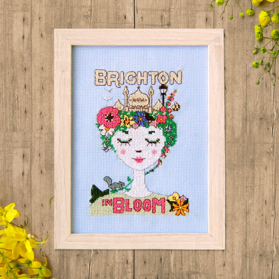 Brighton in Bloom Cross Stitch Pattern: Modern Floral Design (PDF ...