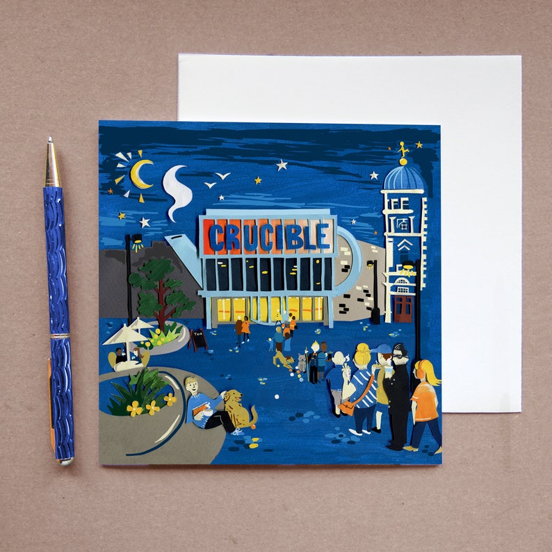 Crucible Theatre Card Sheffield Greeting Cards Sheffield - Etsy UK