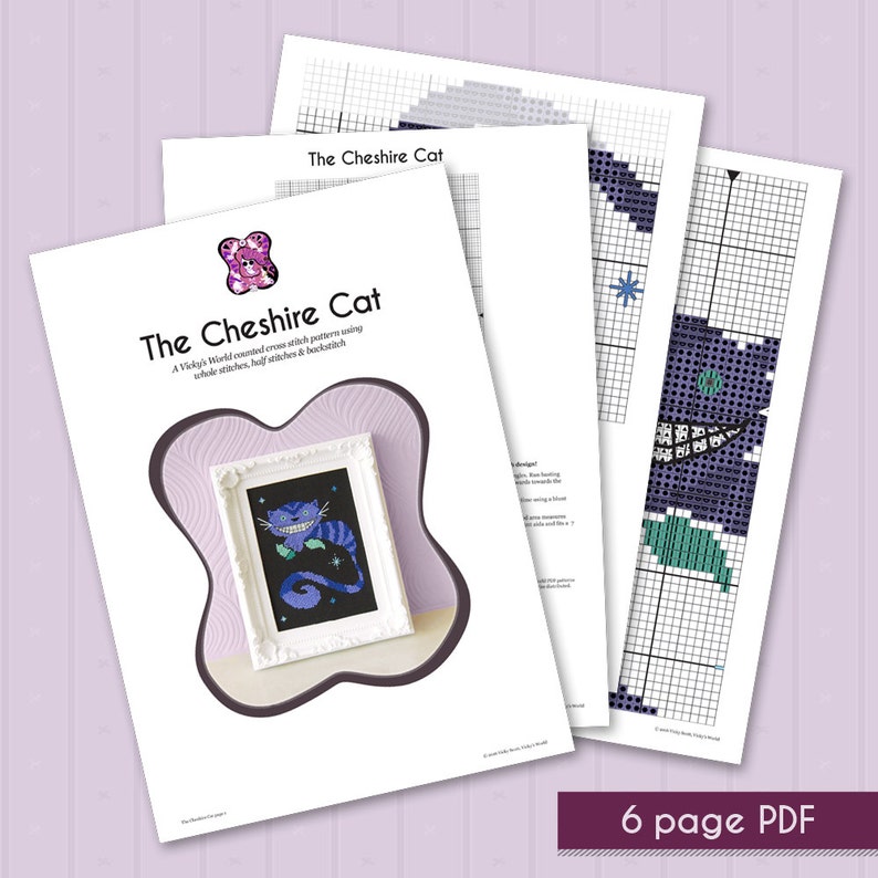 Cheshire Cat Cross Stitch Alice in Wonderland Cross Stitch - Etsy
