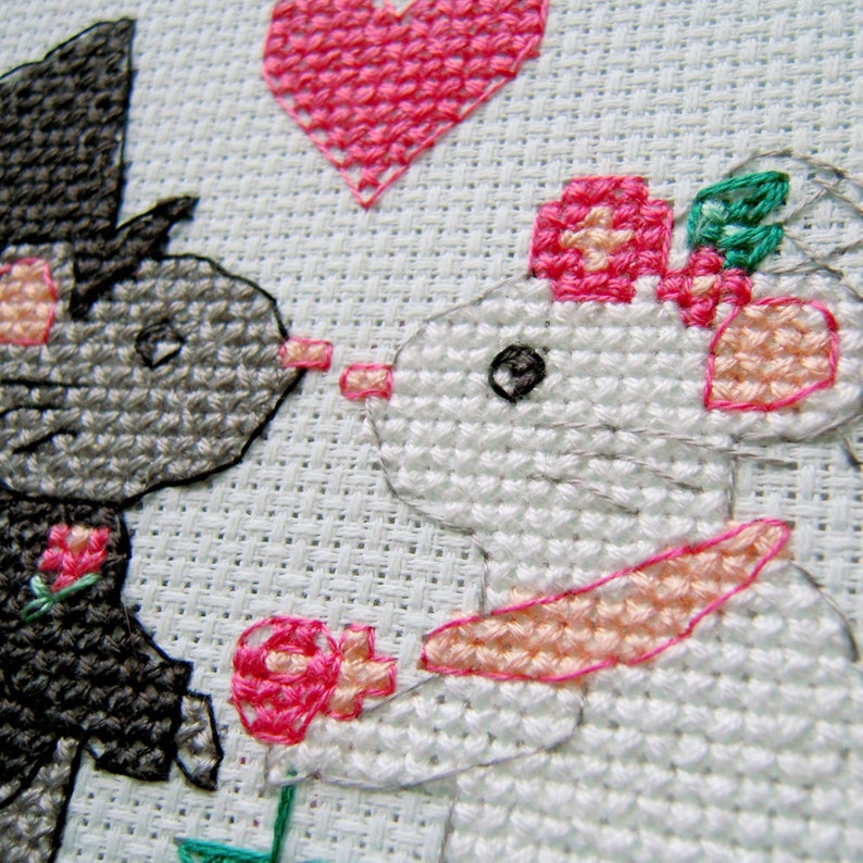 Mouse Wedding Cross Stitch Pattern Cute Cross Stitch Pattern - Etsy