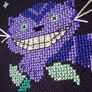 Cheshire Cat Cross Stitch - Alice in Wonderland Cross Stitch - Cute ...