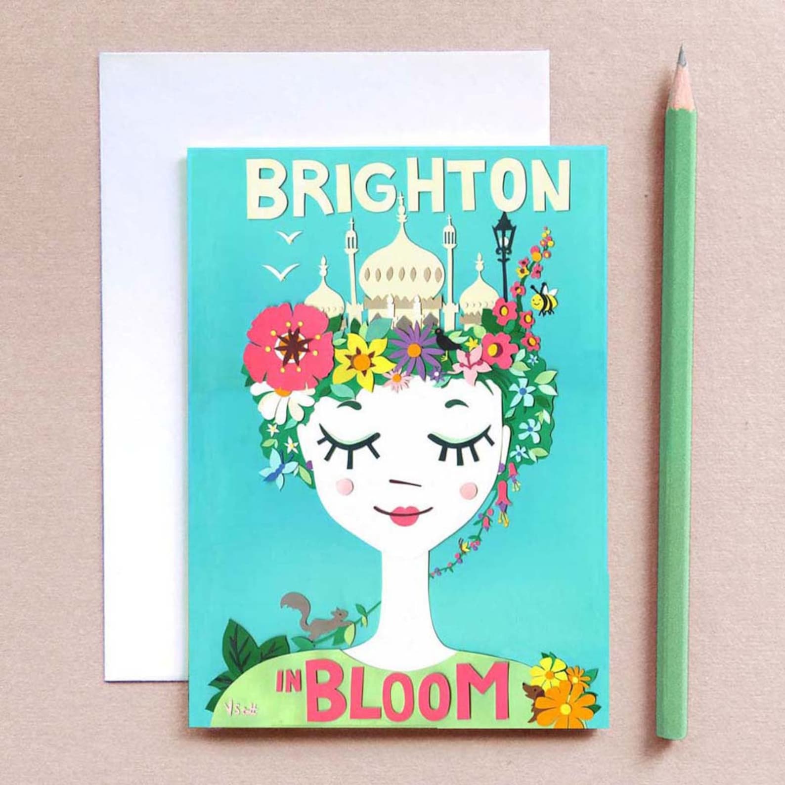 Brighton in Bloom Brighton Greeting Card Flower Card - Etsy