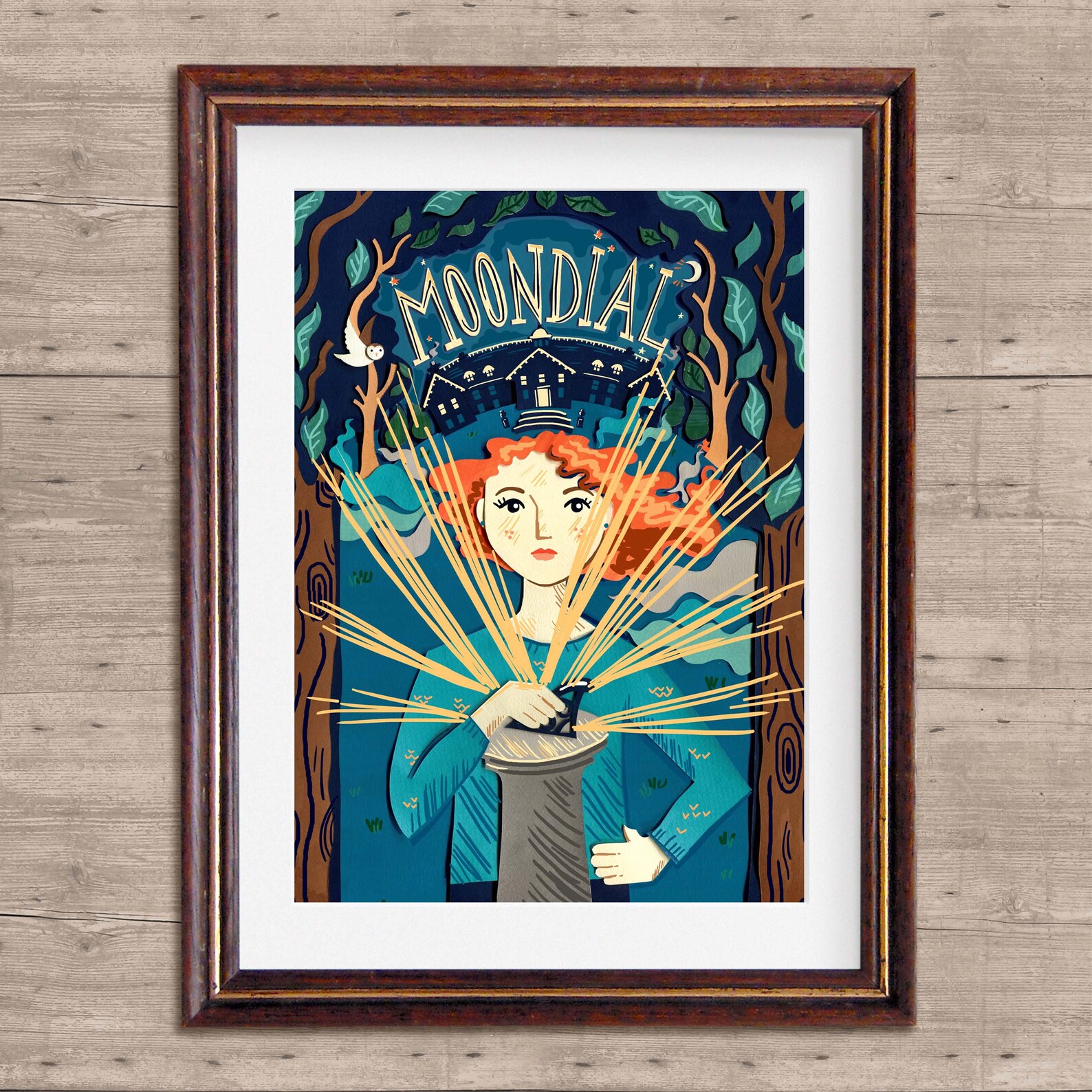 Moondial Illustration Moondial Art Kids Lit Art Kids - Etsy