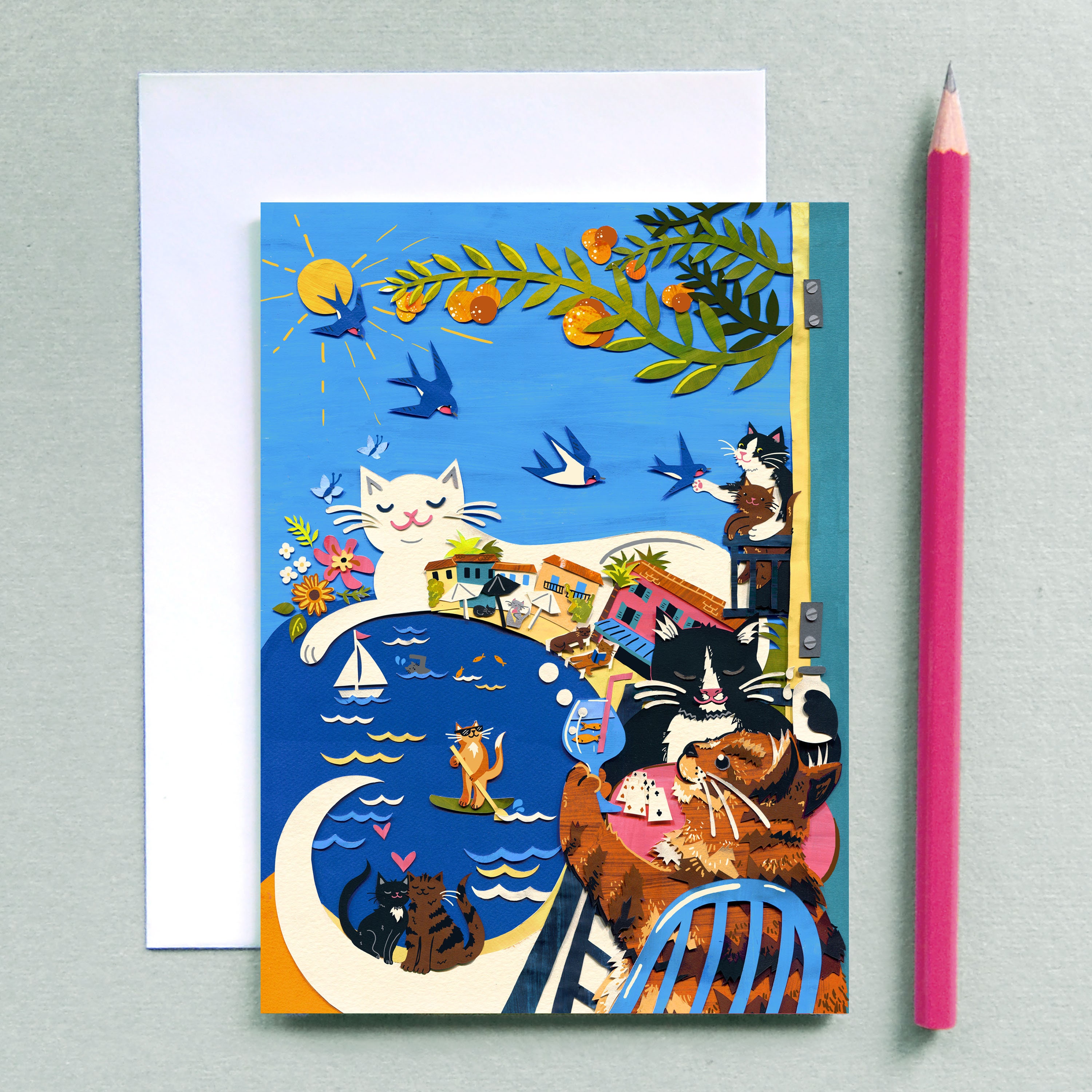 Monsieur Tabby Cat Greeting Card Card for Cat Lovers - Etsy