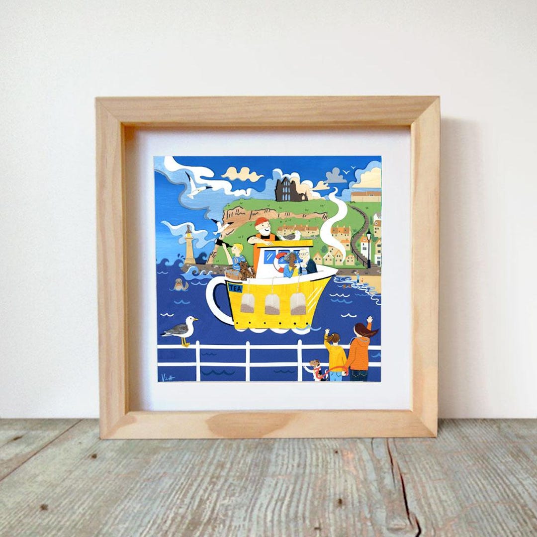 Whitby Art Whitby Illustration Whitby Harbour Art - Etsy