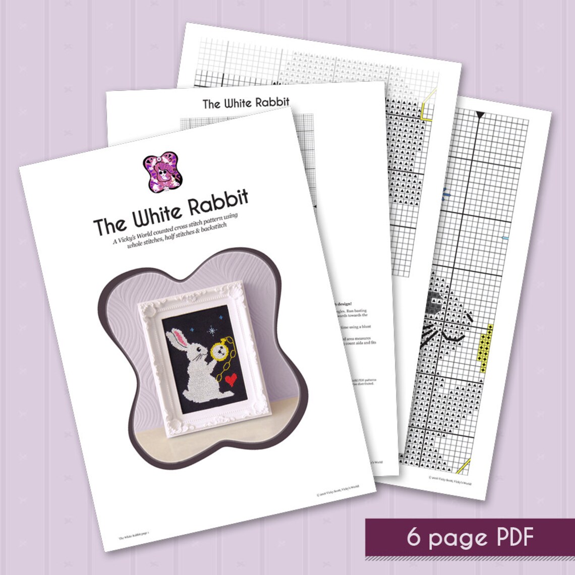 White Rabbit Cross Stitch Pattern Alice in Wonderland Cross - Etsy