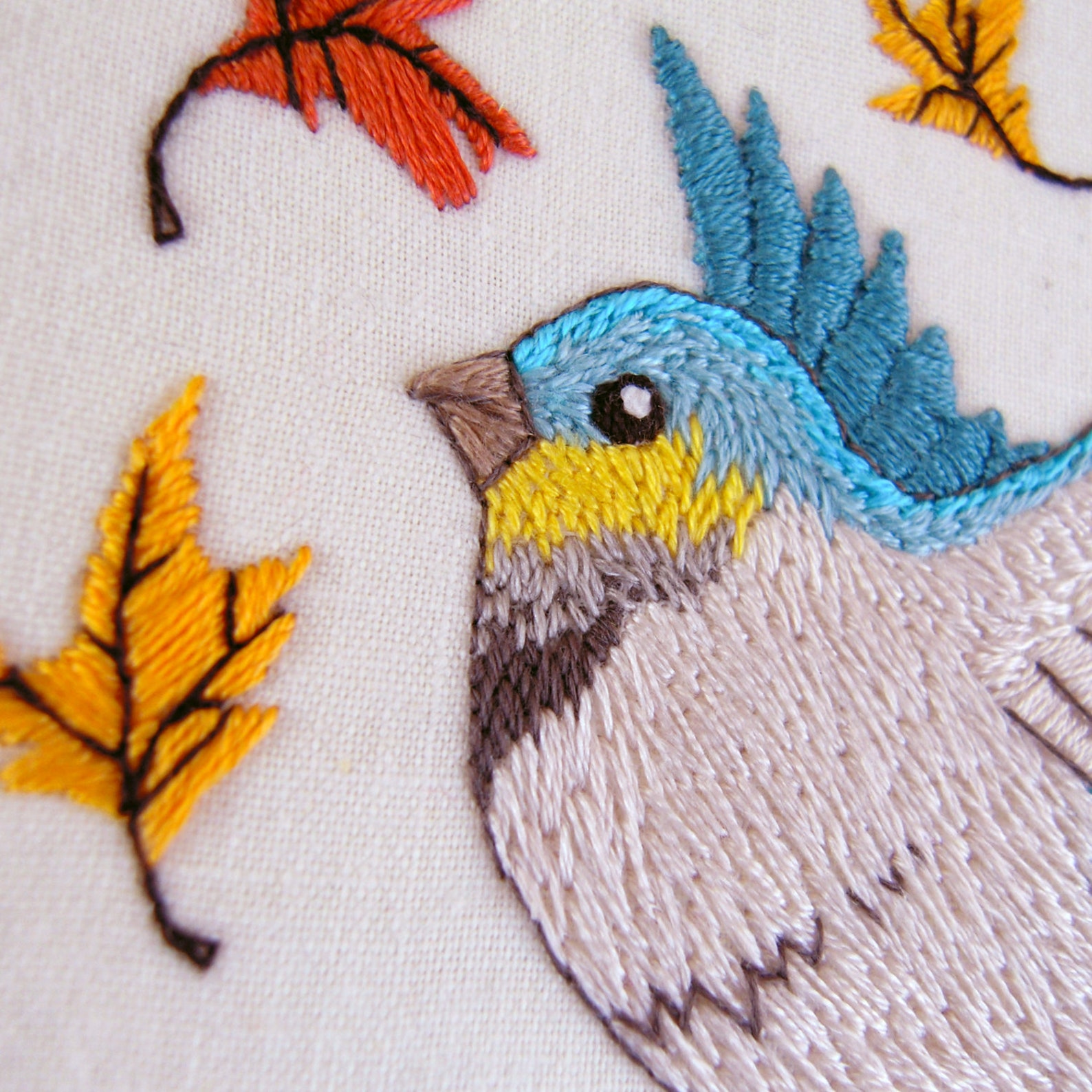 Blue Bird Embroidery Pattern Hand Embroidery Pattern | Etsy