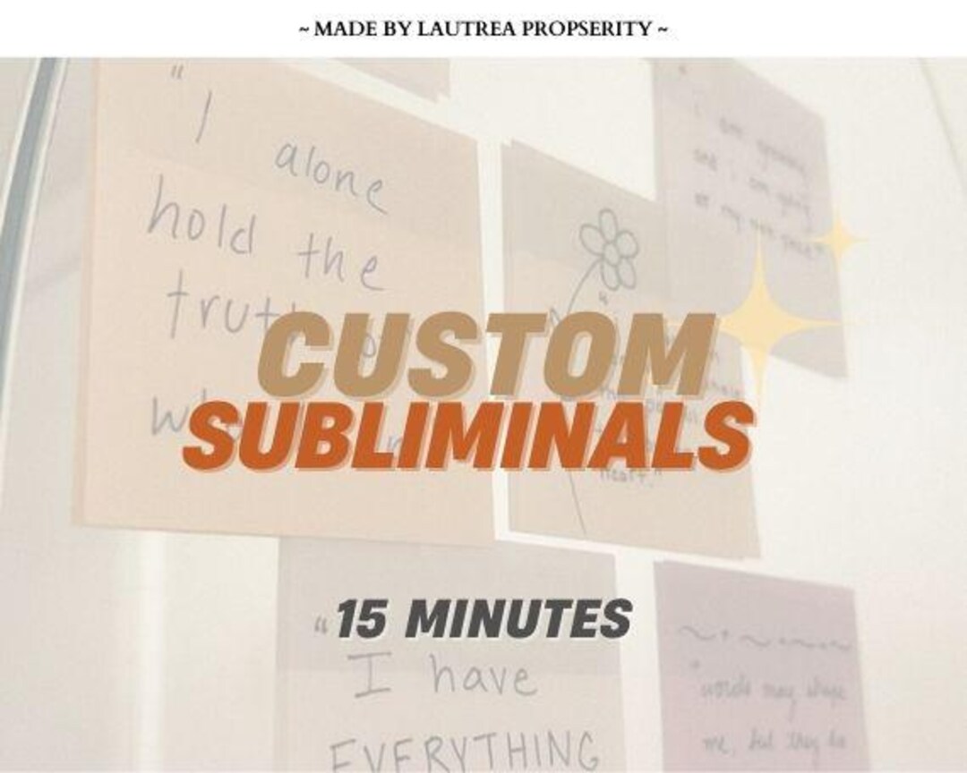 15 Min Custom Subliminal Audio Request - Etsy