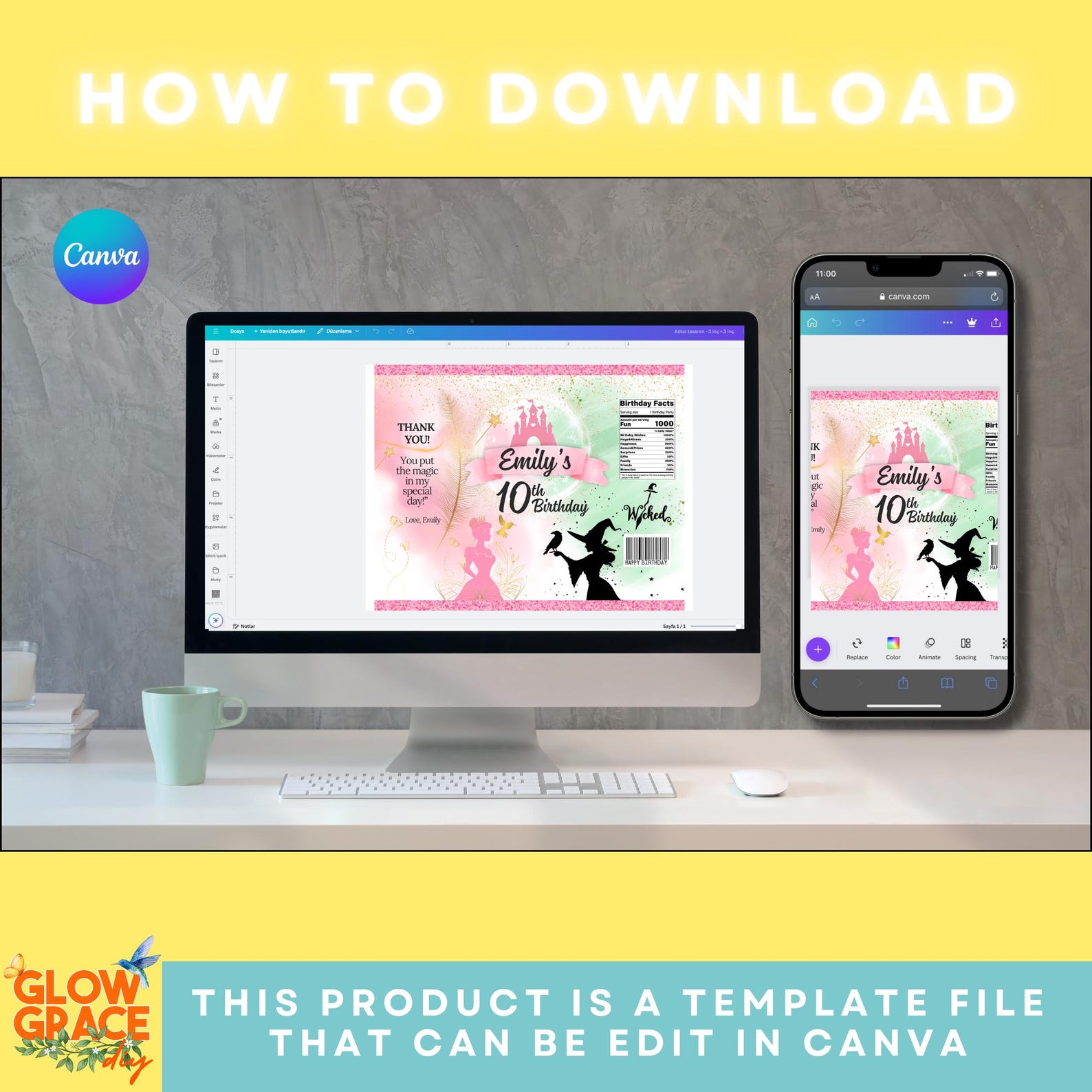 Editable Personalised Wicked Birthday Party Chip Bag Label, Wicked ...