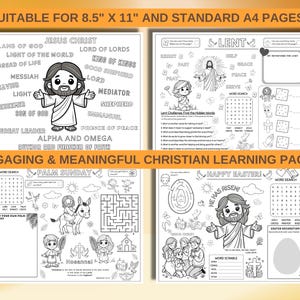 Printable Holy Week Easter Coloring and Activity Pages, Lent Story ...