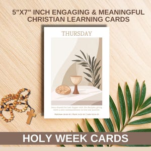 Printable Holy Week Easter Story Cards, Jesus Centered Decor, Christian ...