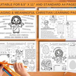 Printable Holy Week Easter Coloring and Activity Pages, Lent Story ...