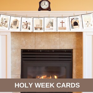 Printable Holy Week Easter Story Cards, Jesus Centered Decor, Christian ...