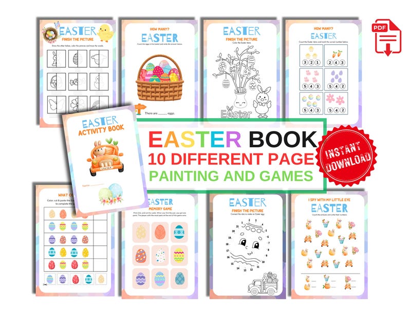 Printable Easter Games, Coloring and Activity Pages, Preschool Activity ...