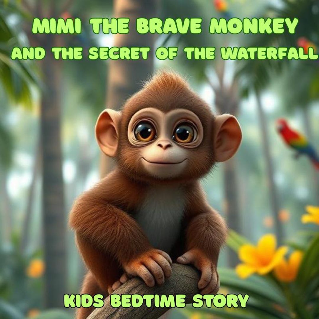 Mimi the Monkey's Jungle Adventure: Kids Bedtime Story (digital PDF A5 ...