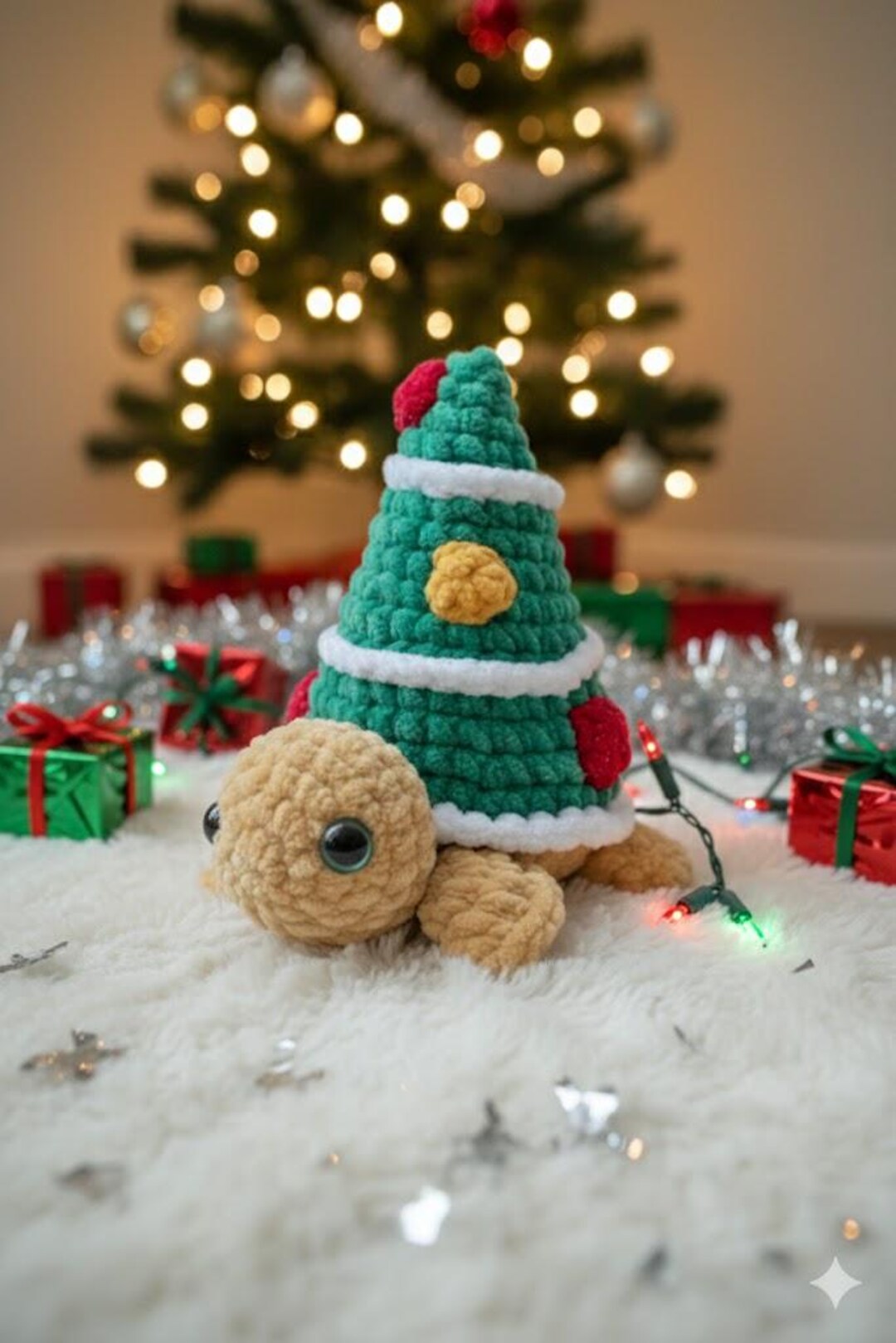 Christmas Tree Turtle Crochet Pattern PDF, Amigurumi Holiday Turtle ...