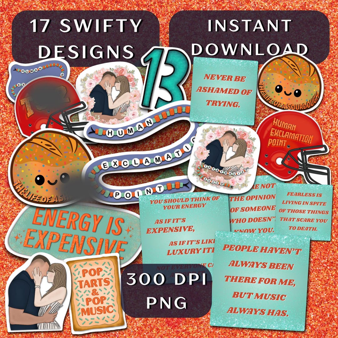 17 Swifty Engagement Sticker Pack Taylor Fan Gift Digital Download ...
