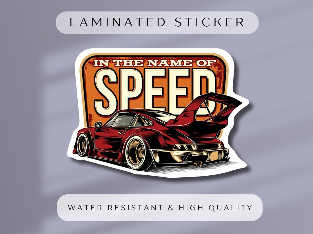 2 Racing Car Stickers Toolbox Die Cut Sticker Car Sticker for Garage ...
