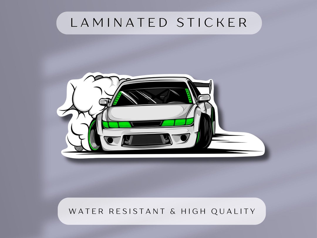 Drift Car Sticker: Laminated Garage Decor - Car Enthusiast Gift - Etsy