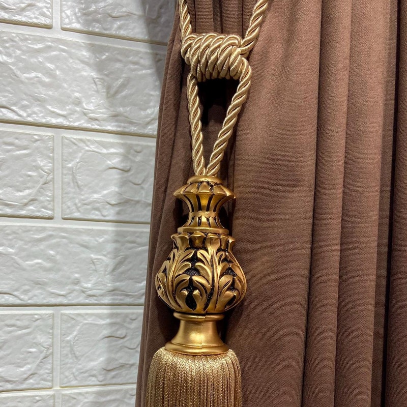 Gold Curtain Tie Backs - Etsy