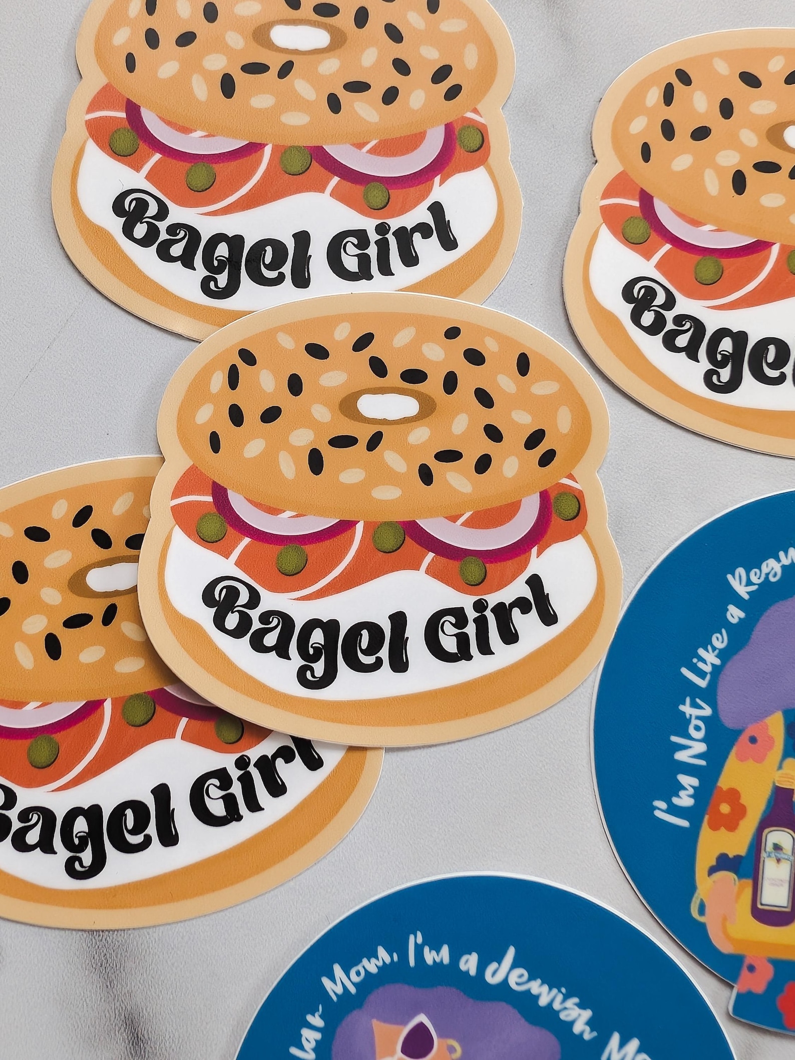 Whimsical Bagel Girl Sticker for Your Jewish Collection – Lox & Cream ...