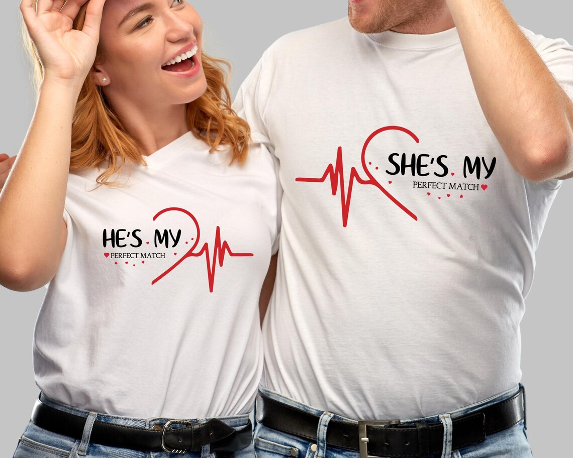 She's My Perfect Match SVG, He's My Perfect Match SVG, Funny Couples ...