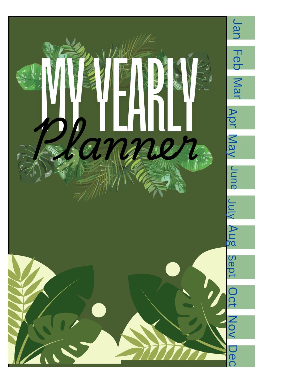 Plant Themed Digital Aesthetic Hyperlinked iPad Planner PDF Instant ...