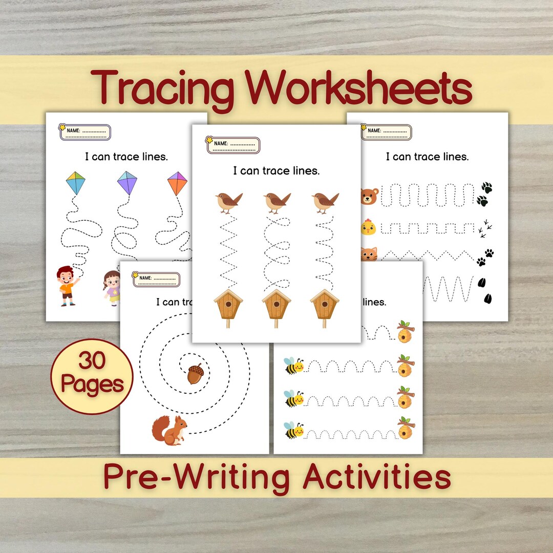 Preschool Line Tracing Worksheets | Pre-writing & Fine Motor Skills ...