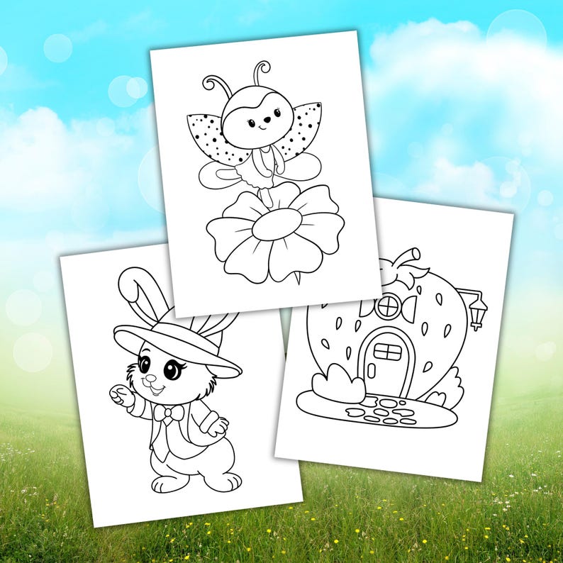 50 Spring Coloring Pages | Simple and Easy Coloring Pages for Kids ...
