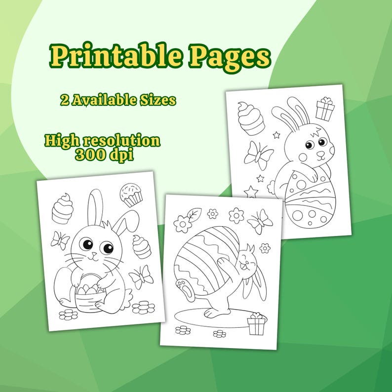 10 Easter Coloring Pages | Easy and Simple Coloring Pages for Kids ...