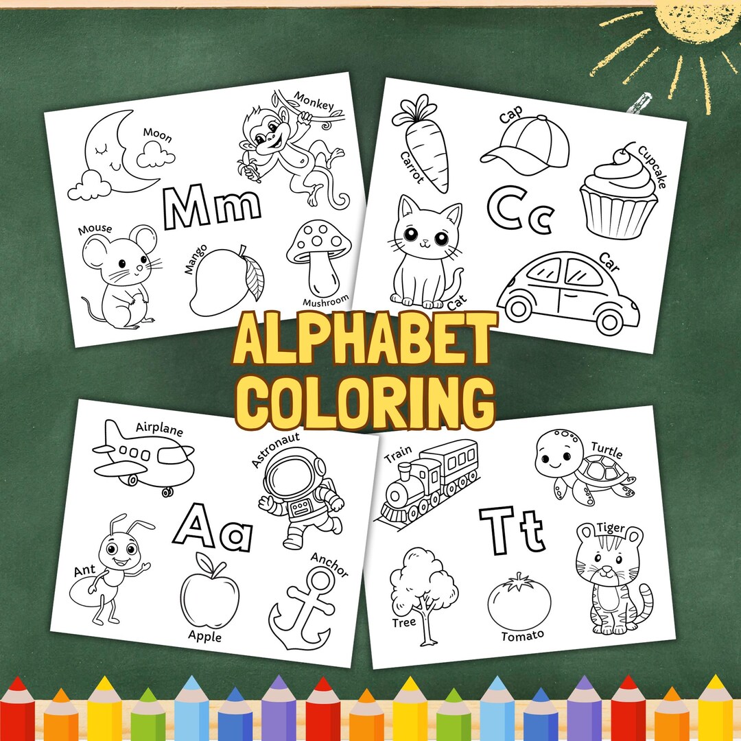 Alphabet Coloring Pages | Preschool Learning Activities | Printable PDF ...