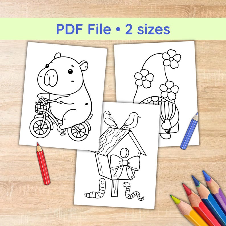 50 Spring Coloring Pages | Simple and Easy Coloring Pages for Kids ...